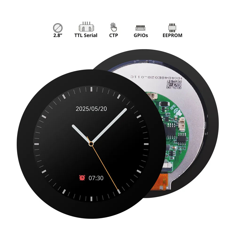 Nextion NX4848E028-011C 2.8" Round HMI TFT Display (EDGE Series, IPS,