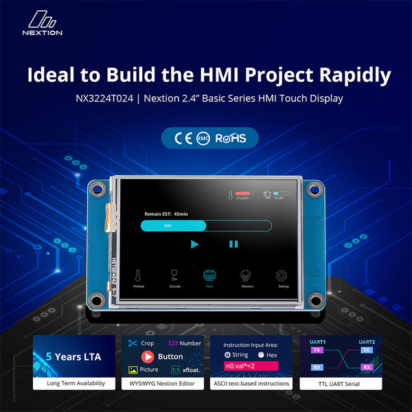 Nextion HMI Displays - touchscreen solutions for IoT projects